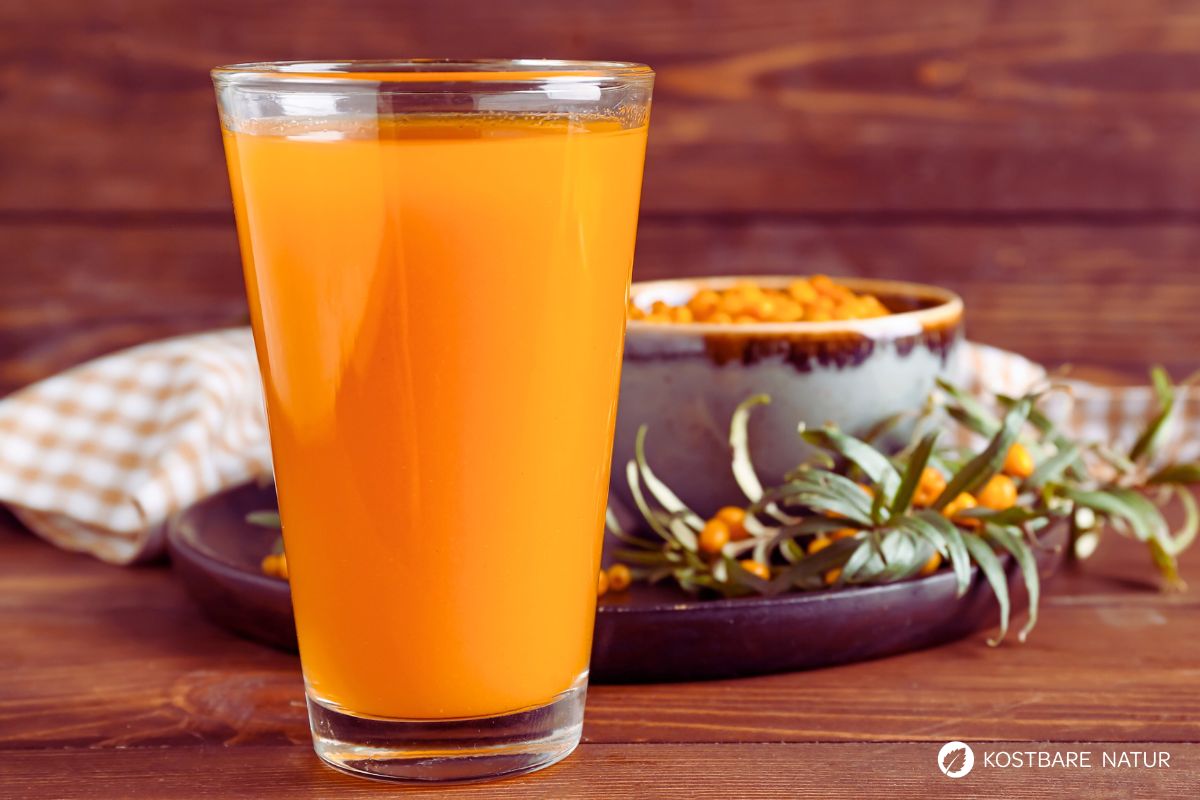 Sanddorn-Saft selber machen: einfaches Rezept ohne Entsafter - Kostbare ...